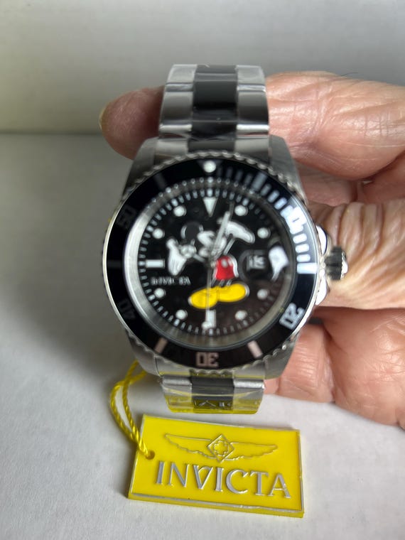 New INVICTA, Limited Edition MICKEY MOUSE,with Black … - Gem
