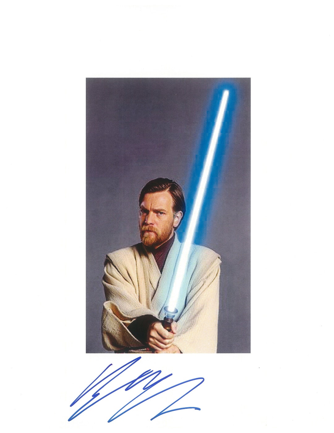 Signed EWAN Mcgregor Color 8" X 10" Obi Wan-kenobi STAR WARS Light ...