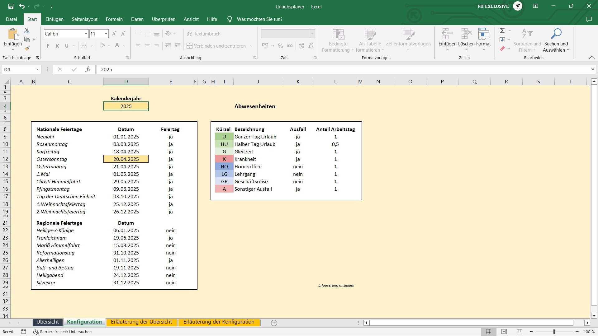 Digital Vacation Planner Roster 2024, 2025 Etc. for Companies Excel Windows/mac - Etsy