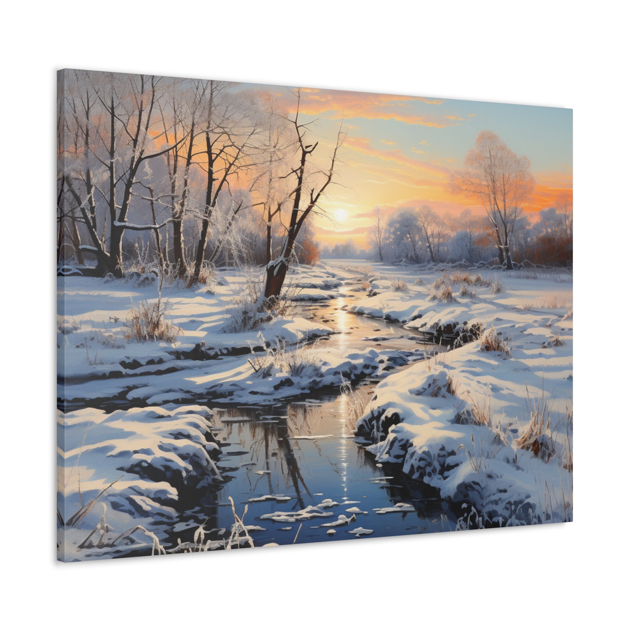 Winter Scene Wall Print Snowy Landscape Art Gallery-quality Ready to ...