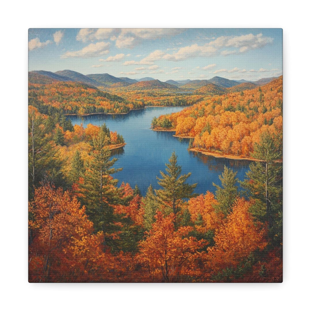 Vermont Colors in Fall Oil Painting Canvas Print | Wall Decor to ...