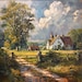English Countryside Painting Digital Download | Rustic Landscape Art ...