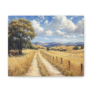 Australian Outback Oil Painting Canvas Print - Etsy