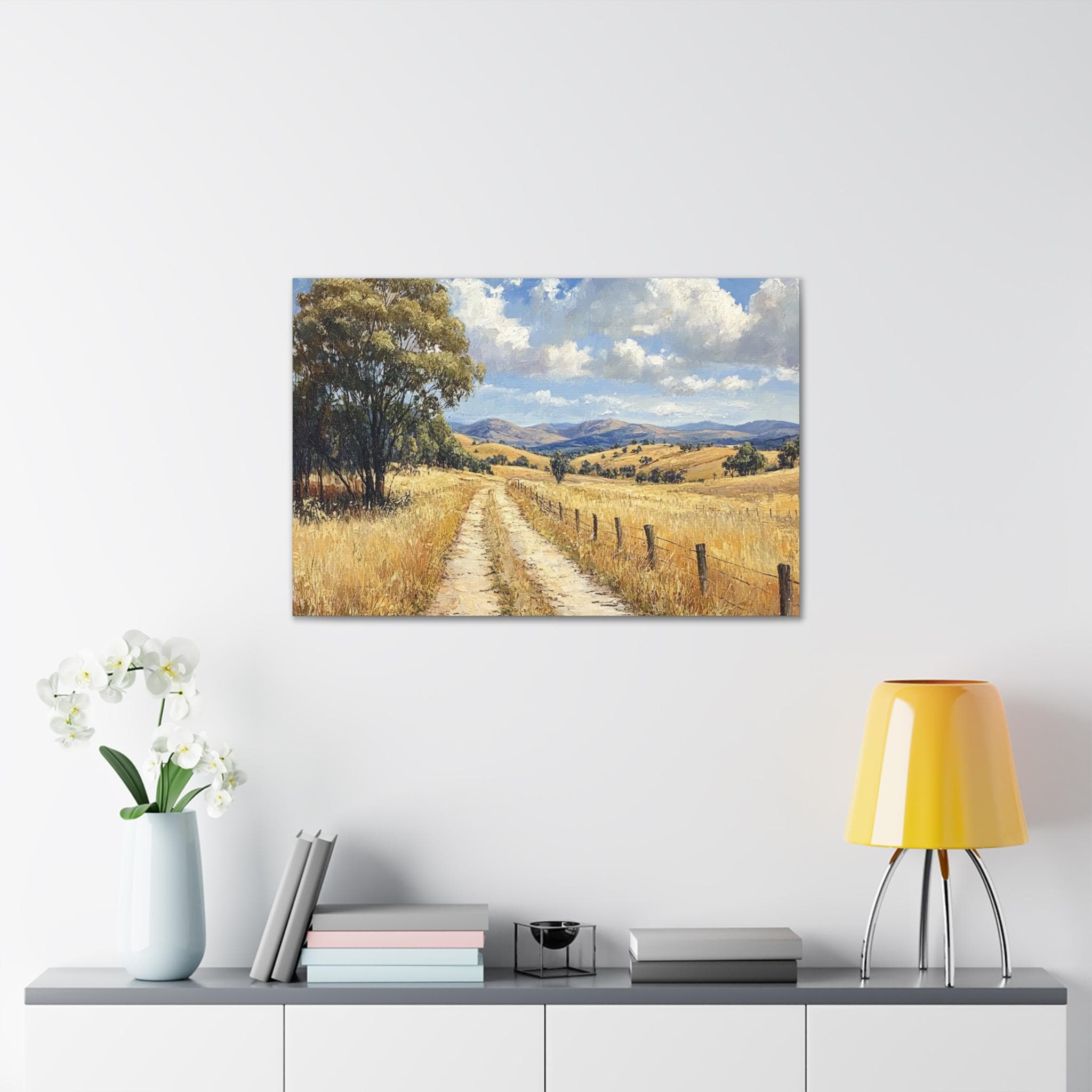 Australian Outback Oil Painting Canvas Print - Etsy