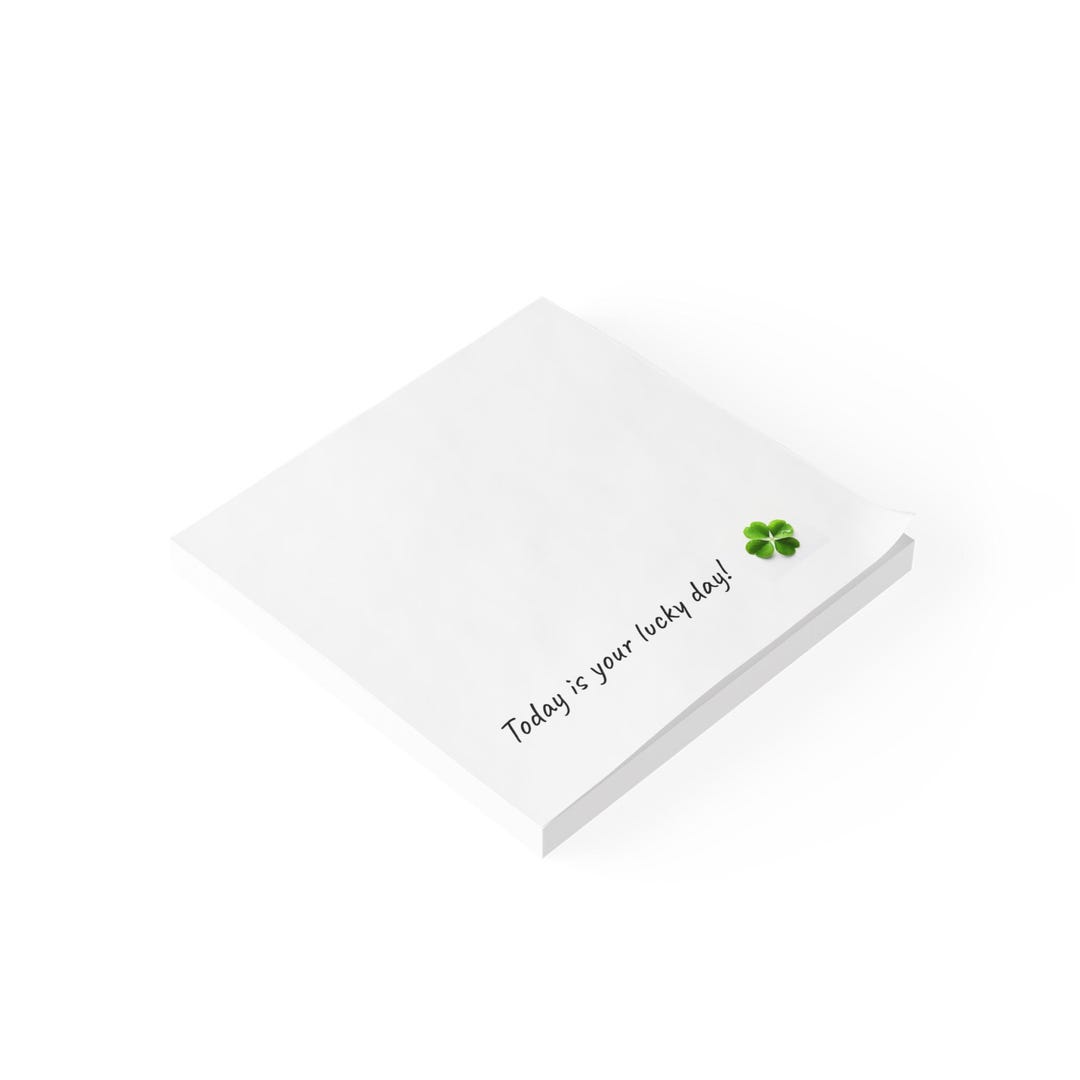 Lucky Day Note Pads, St. Patrick's Day Gift, Motivational Sticky Notes ...