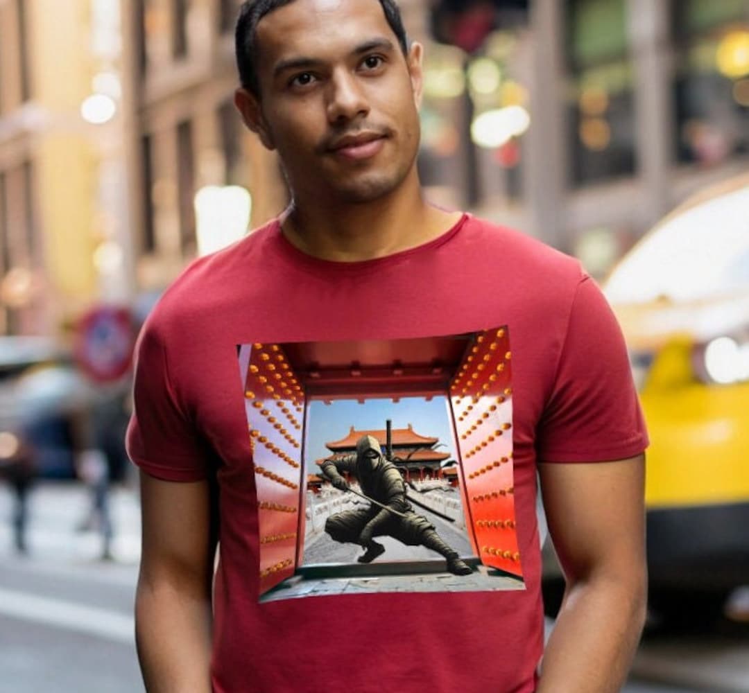 Ninja T-shirts Men, Men T-shirt Ninja Warrior, Japanese Art Style ...