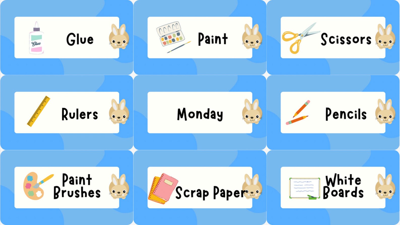 Bunny Rabbit Classroom Decor Pack - Etsy