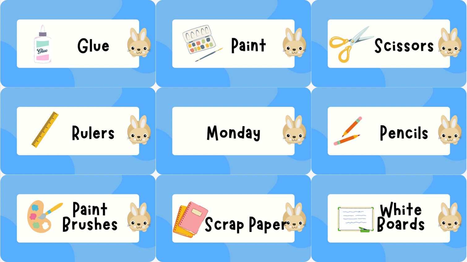 Bunny Rabbit Classroom Decor Pack - Etsy