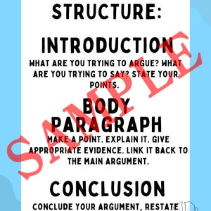 Writing Structure Posters - Etsy Canada