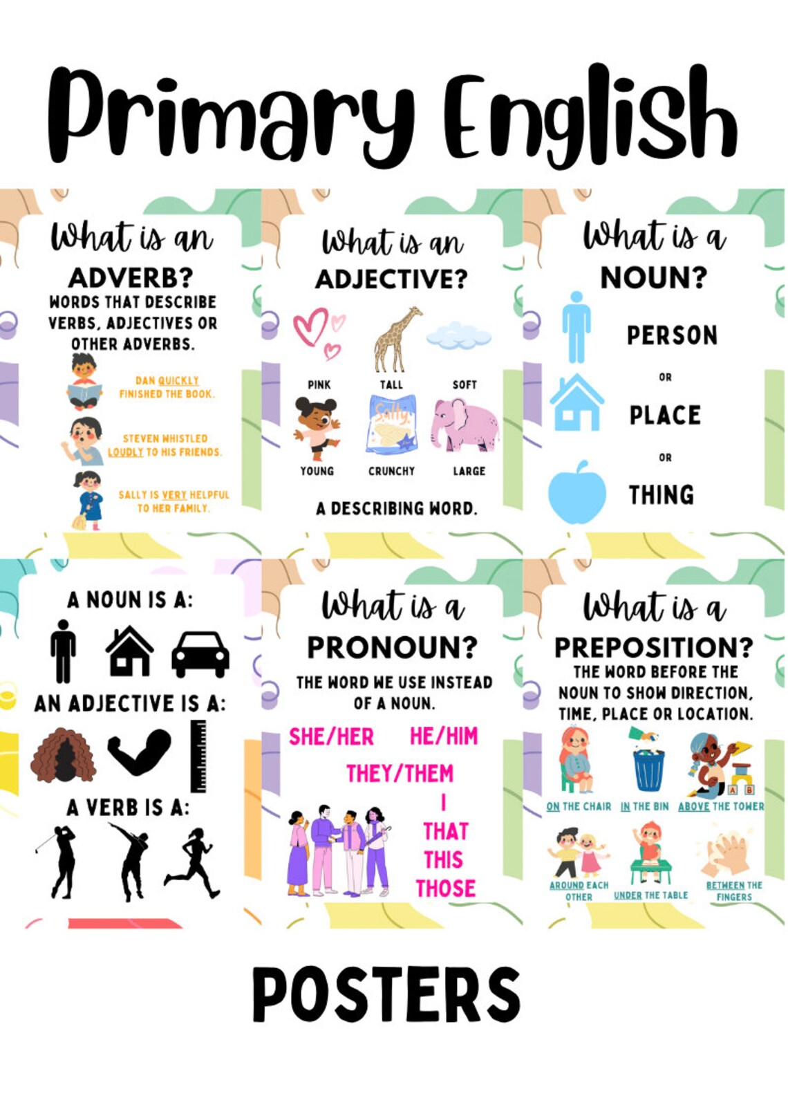 Primary English Classroom Posters - Etsy