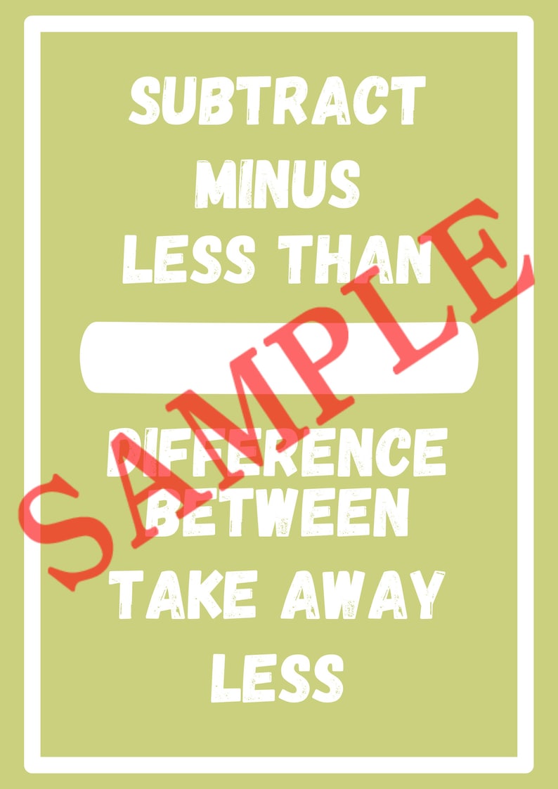 Primary Math Poster Pack - Etsy