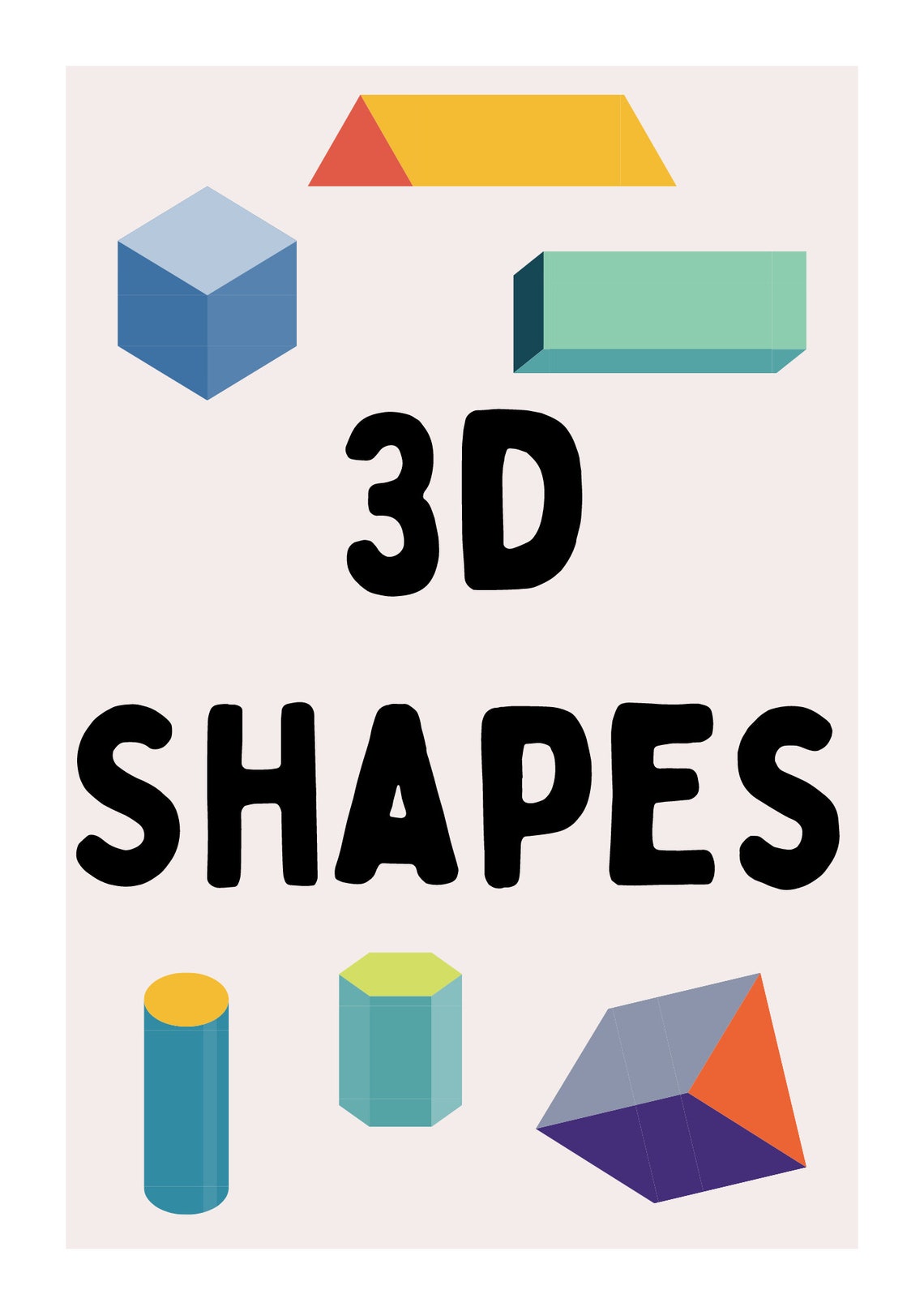 3D Shape Classroom Posters - Etsy