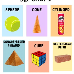 3D Shape Classroom Posters - Etsy