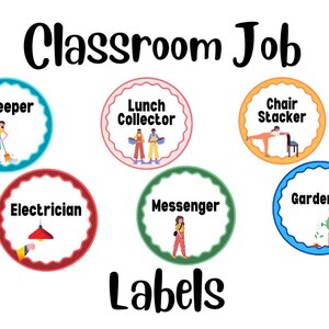Classroom Job Labels - Etsy