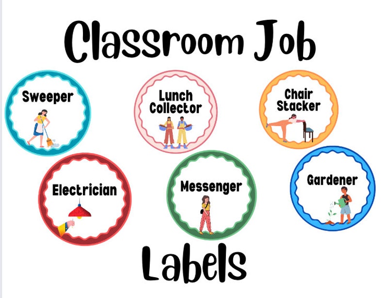 Classroom Job Labels - Etsy