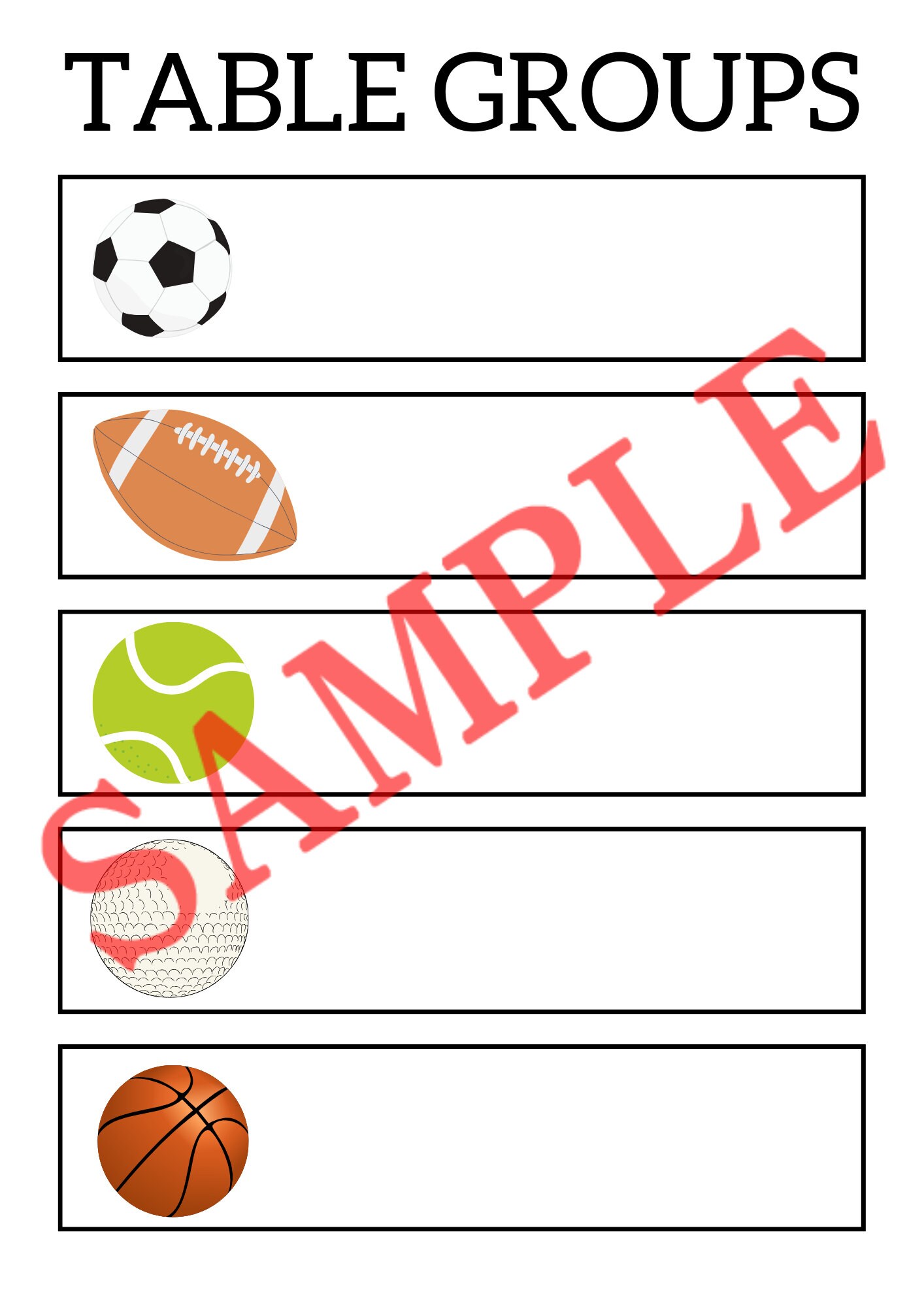 Sport Themed Classroom Group Labels - Etsy