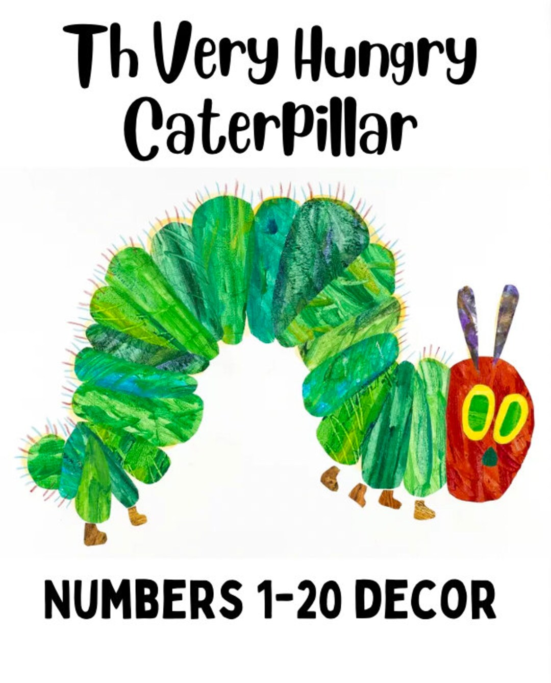 The Very Hungry Caterpillar Number Chart - Etsy