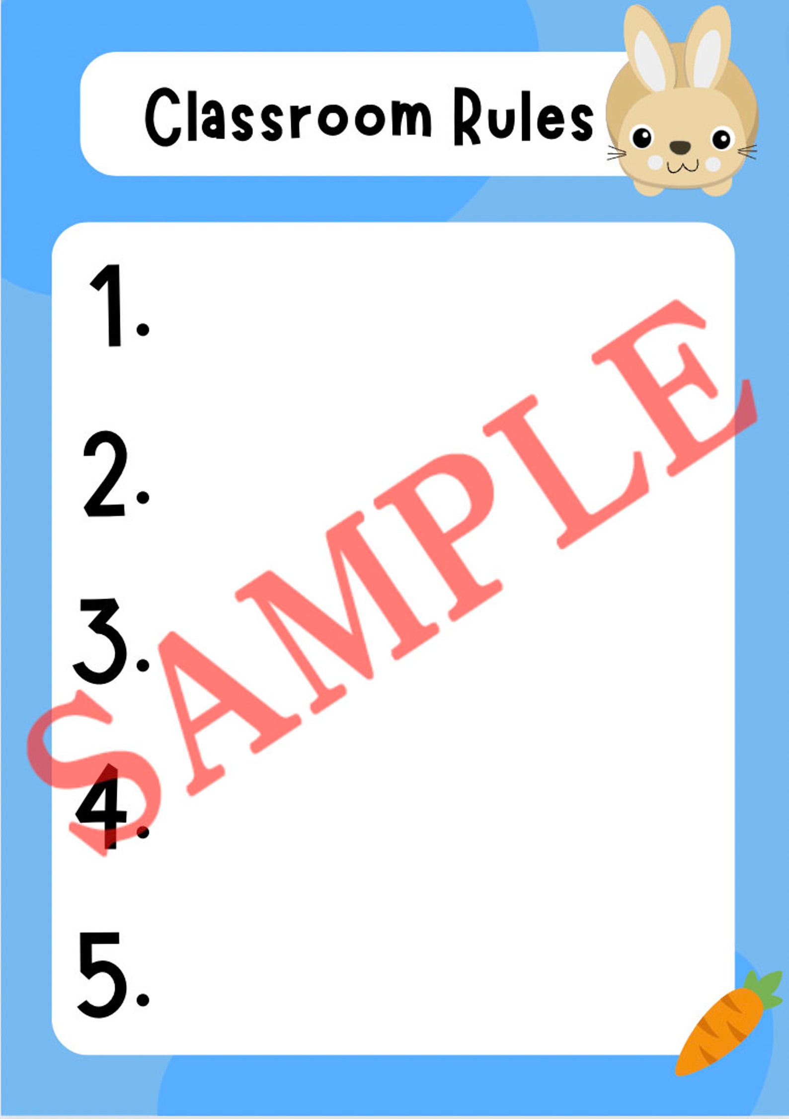 Bunny Rabbit Classroom Decor Pack - Etsy