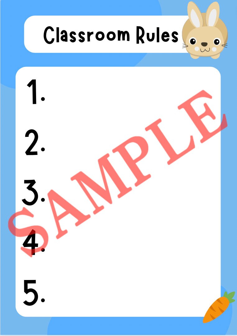 Bunny Rabbit Classroom Decor Pack - Etsy