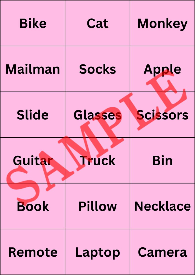 Noun, Verb and Adjective Charades - Etsy Canada