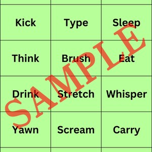 Noun, Verb and Adjective Charades - Etsy