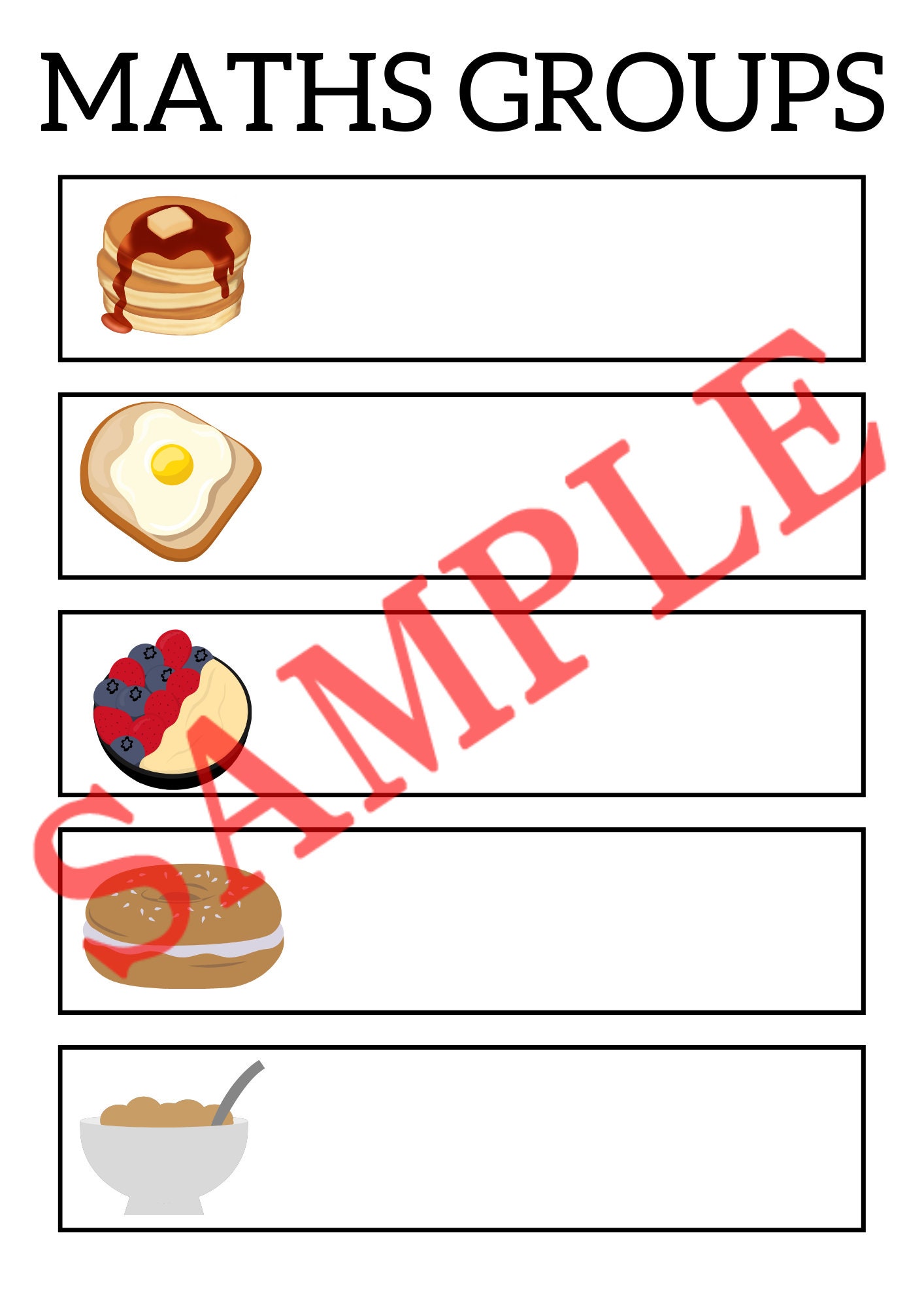 Food Themed: Classroom Group Labels - Etsy