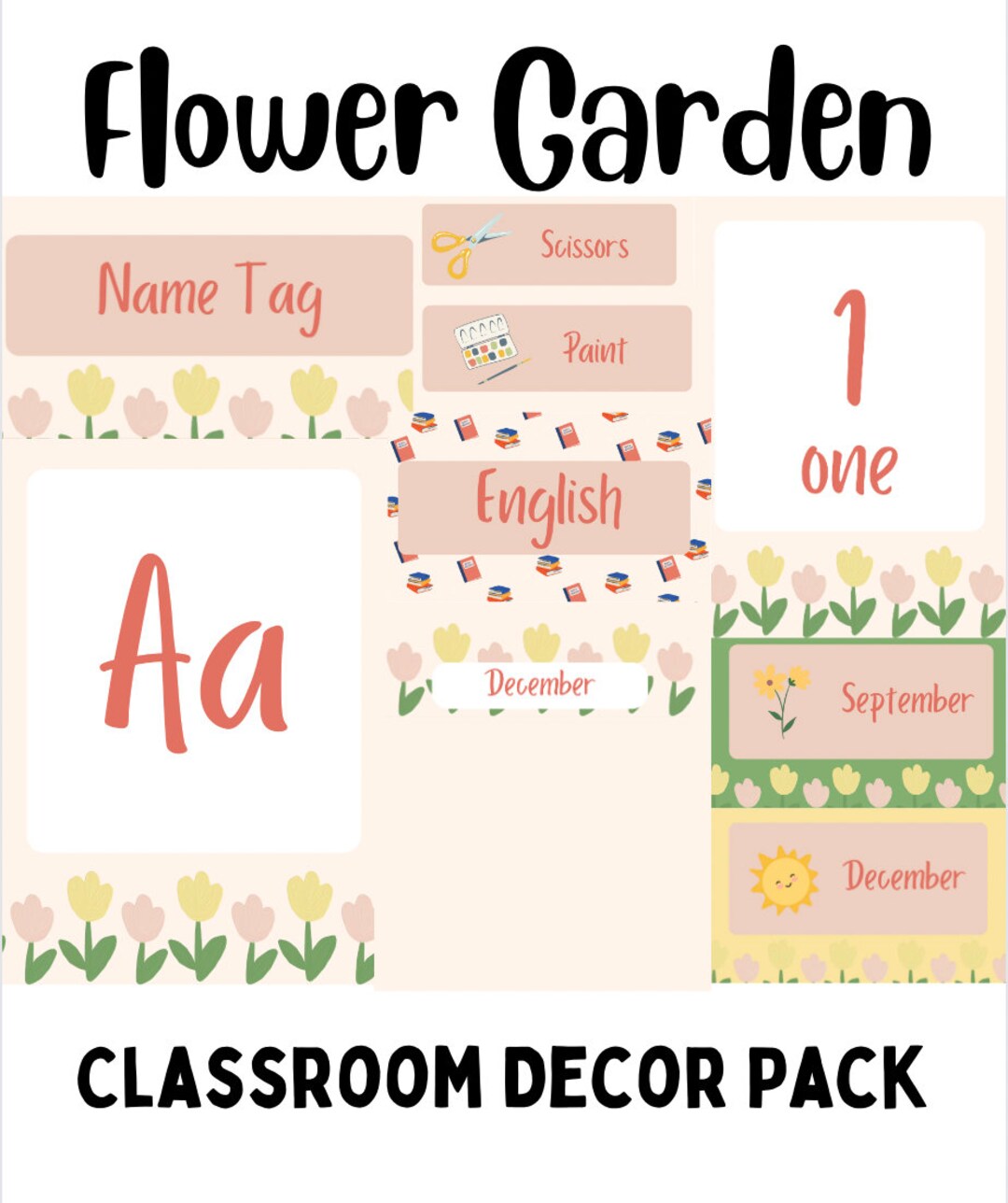 Flower Garden Themed Classroom Decor Pack - Etsy