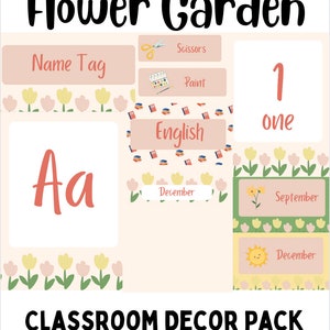 Flower Garden Themed Classroom Decor Pack - Etsy