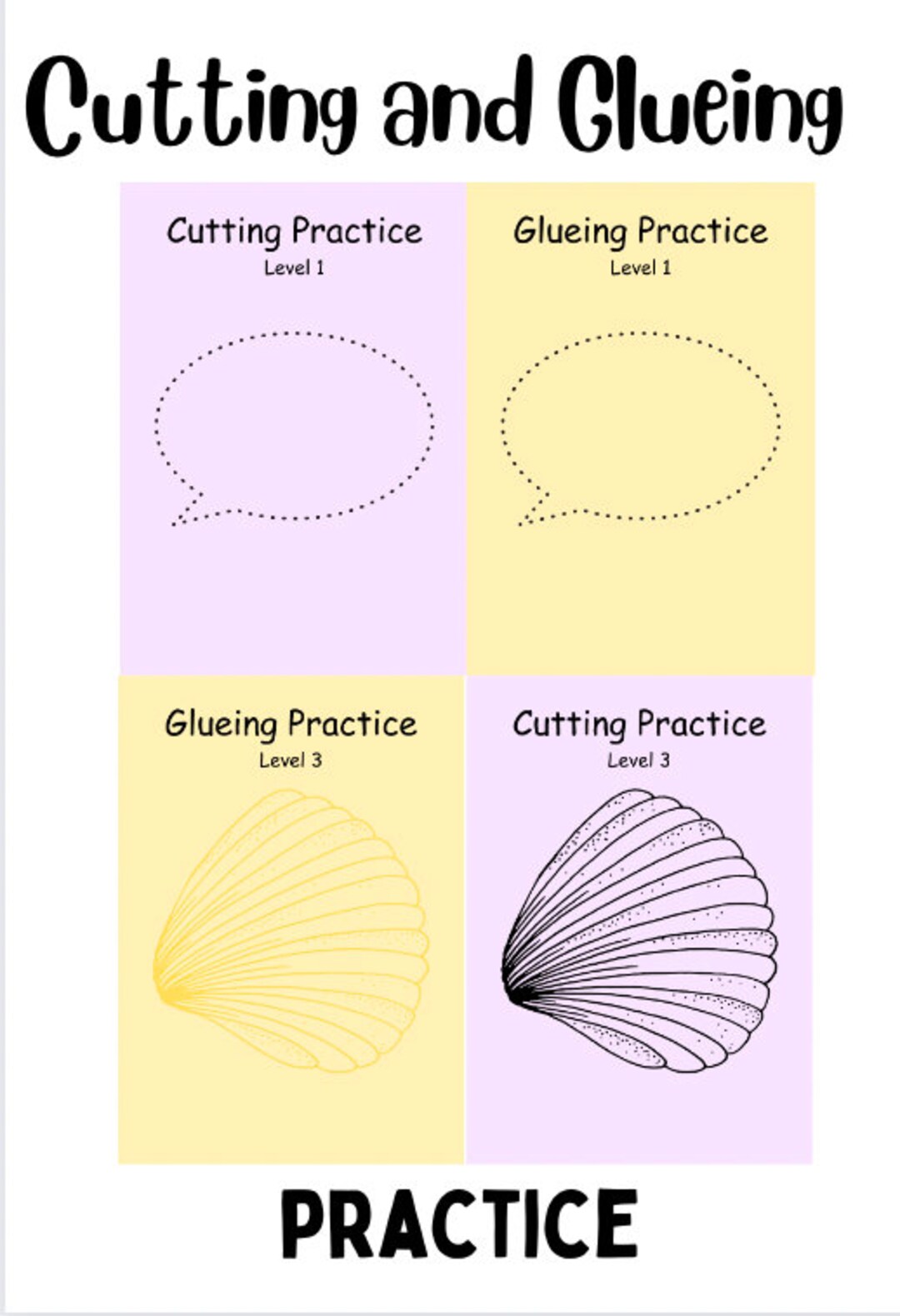 Cutting and Glueing Practice Pack - Etsy