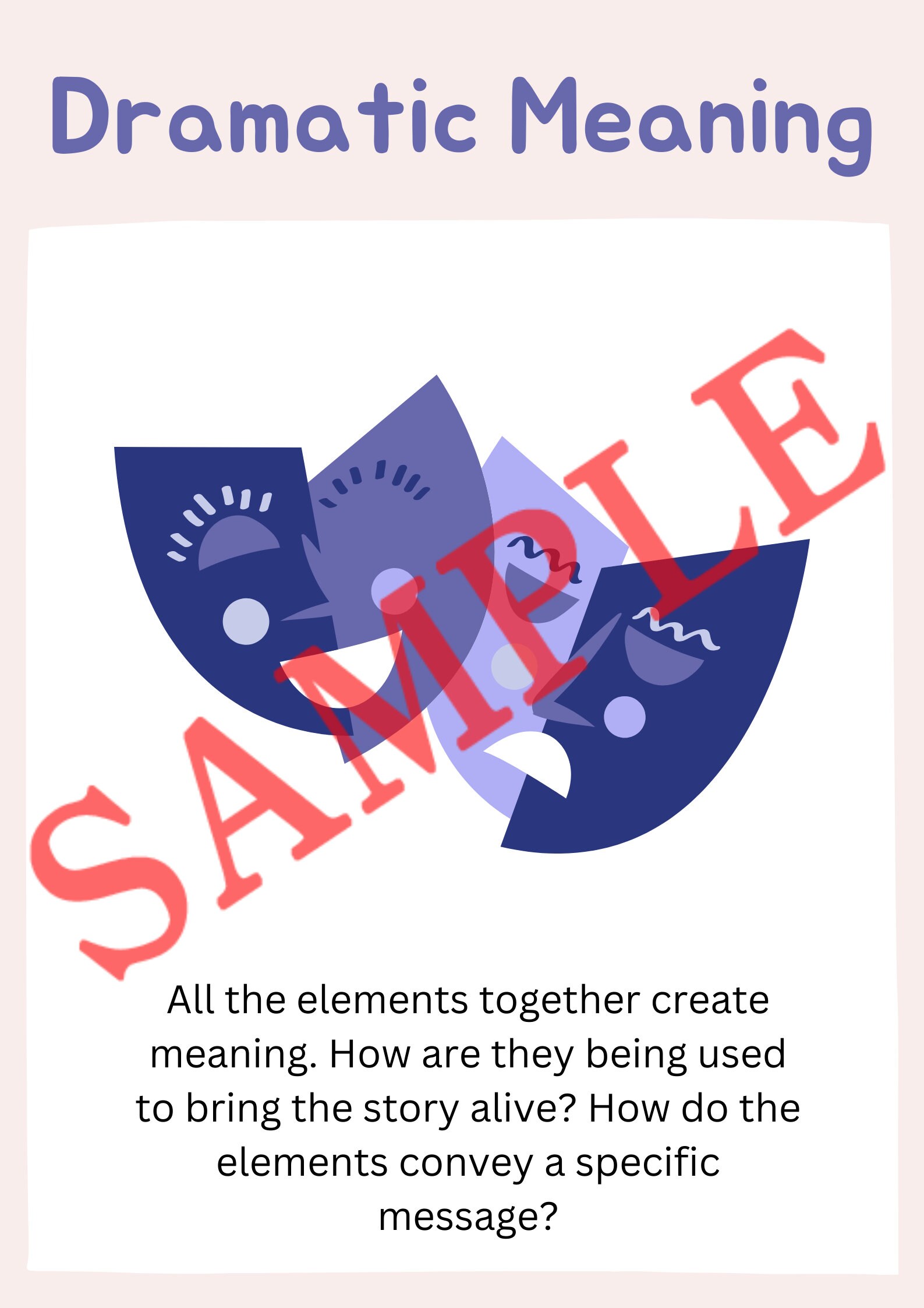 Elements of Drama Poster - Etsy