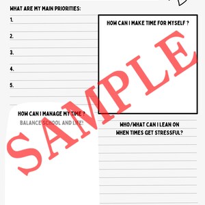 High School Mental Health Worksheets - Etsy