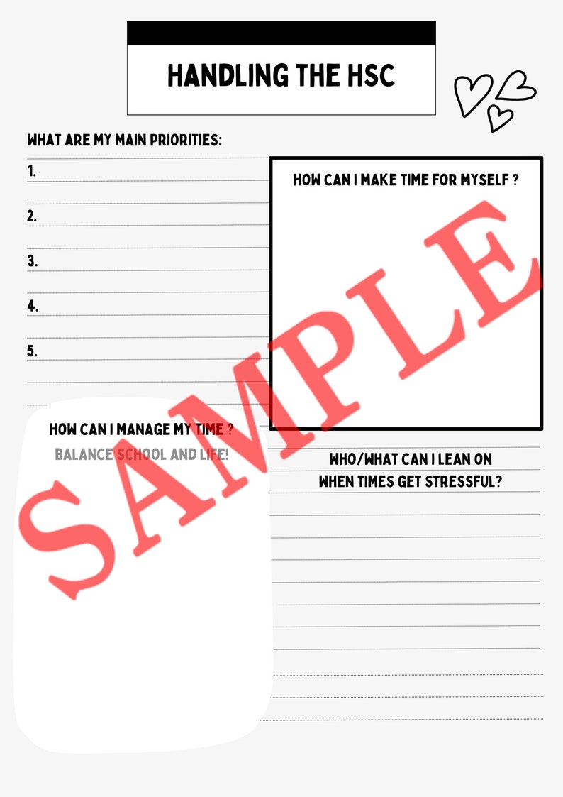 High School Mental Health Worksheets - Etsy