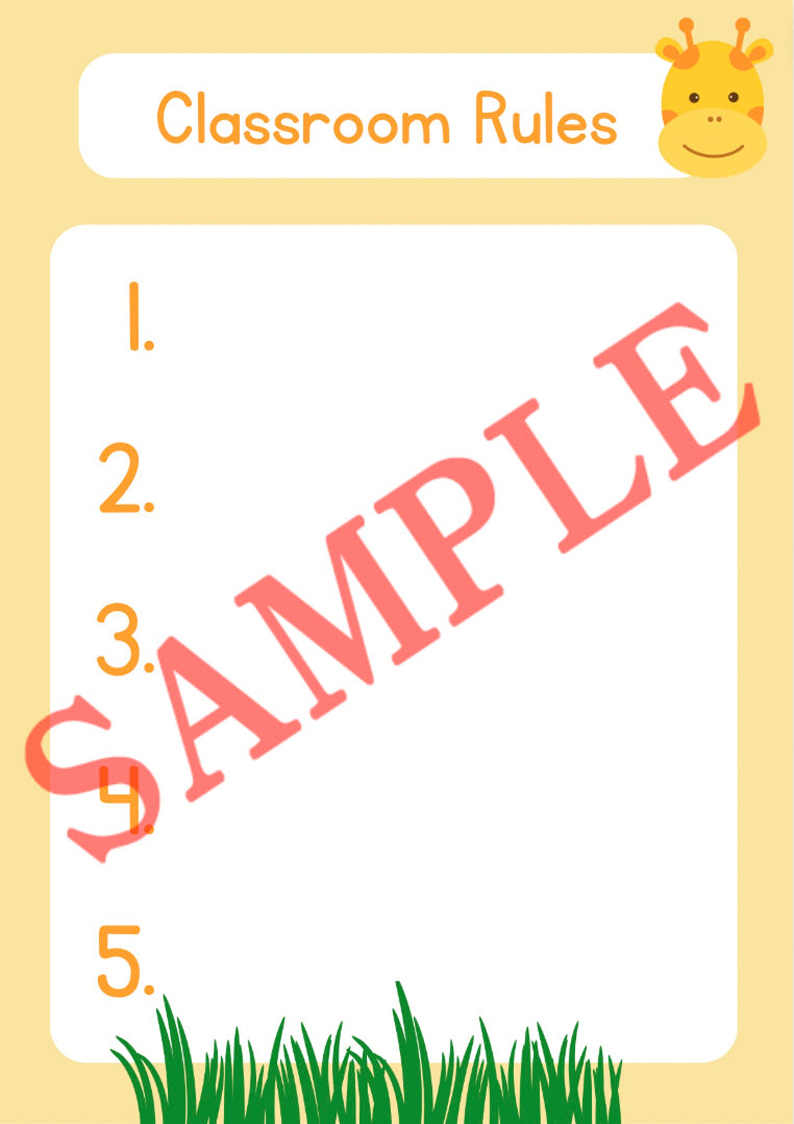 Giraffe Themed Classroom Decor Pack - Etsy