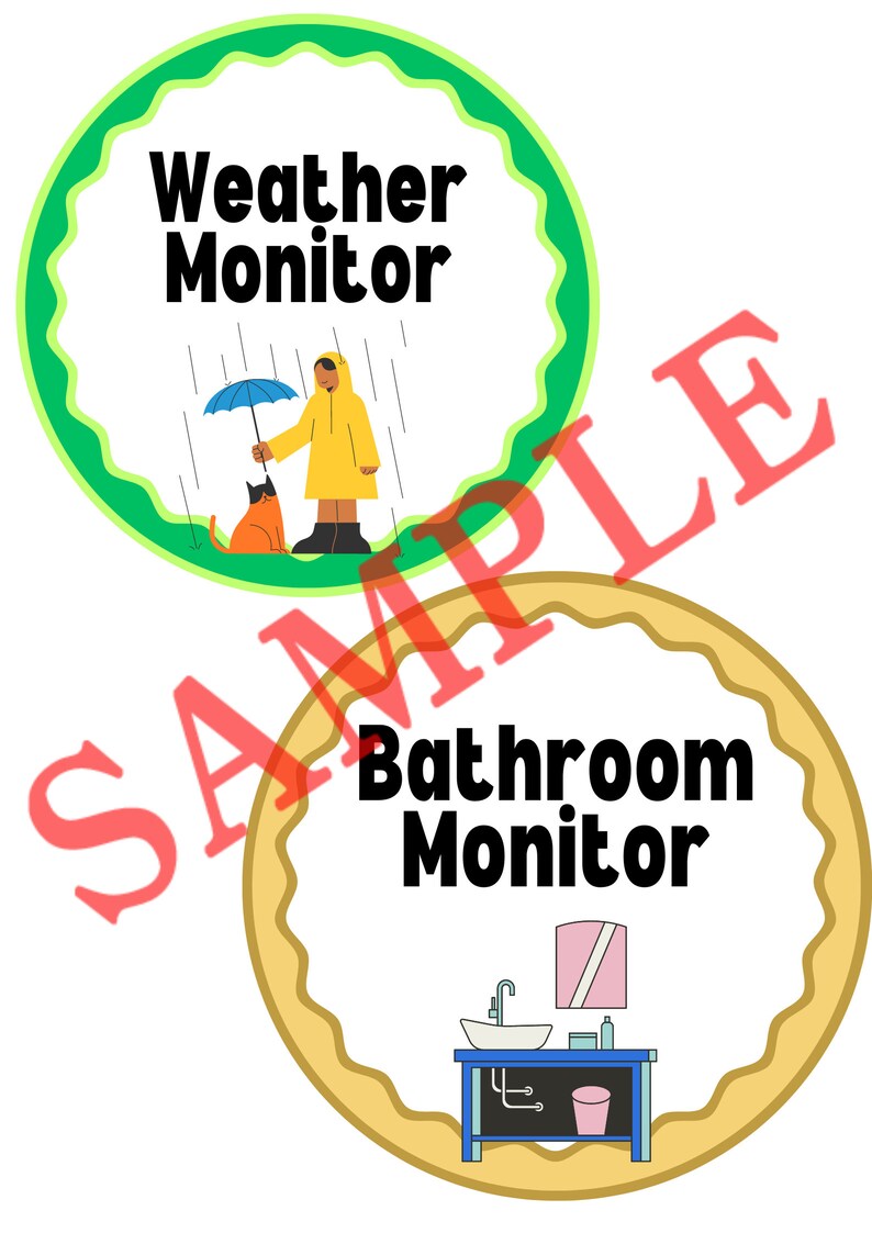 Classroom Job Labels - Etsy