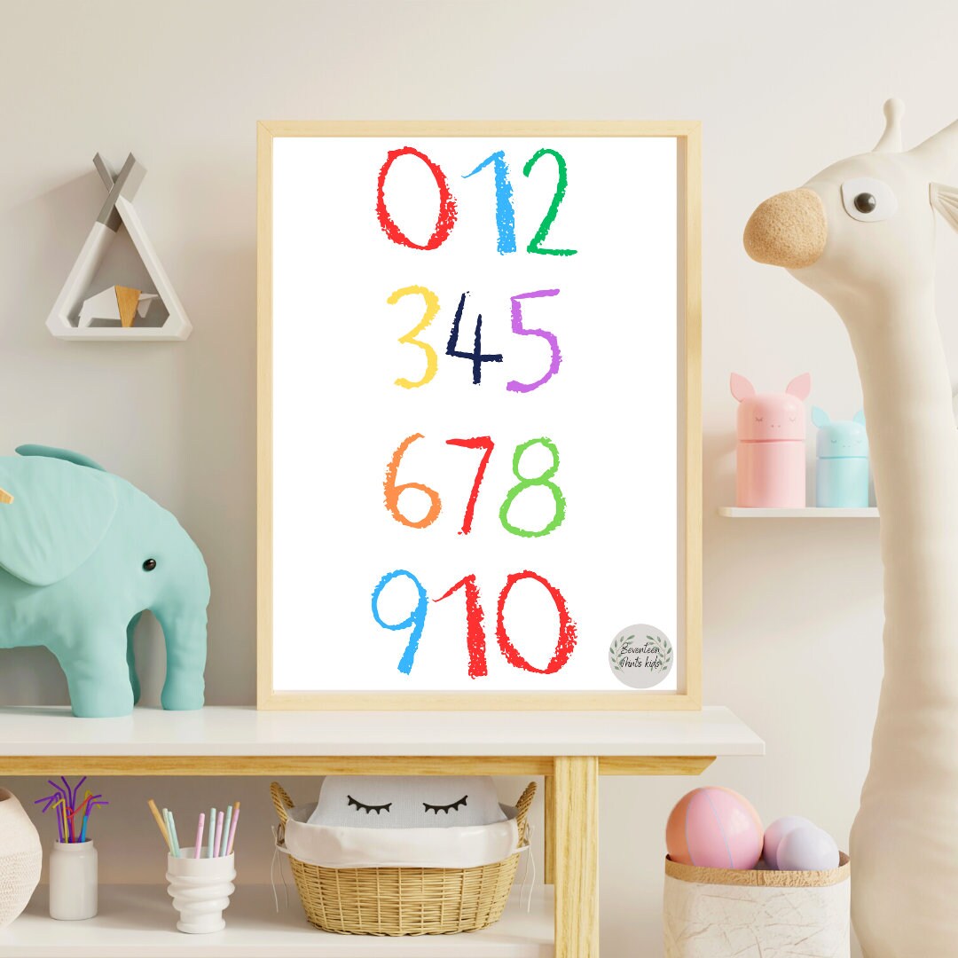 Numéros affiche éducation compter jusqu'à 10 impression - Etsy France