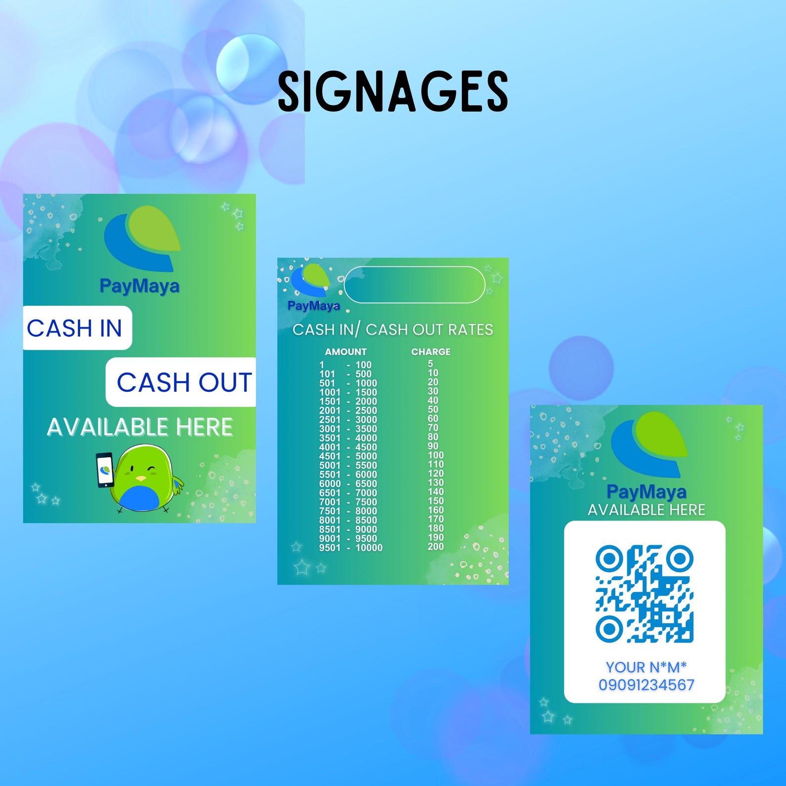 Paymaya Template~transaction Slip, Transaction Record, Signages - Etsy