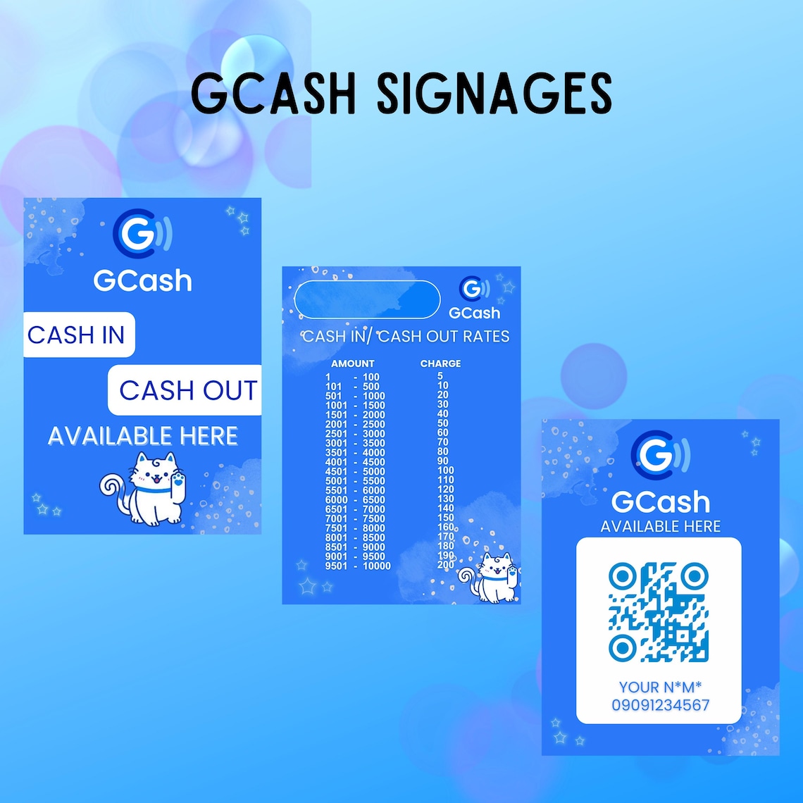GCASH Template Bundle- Transaction Slip, Payment Record, Editable Gcash ...