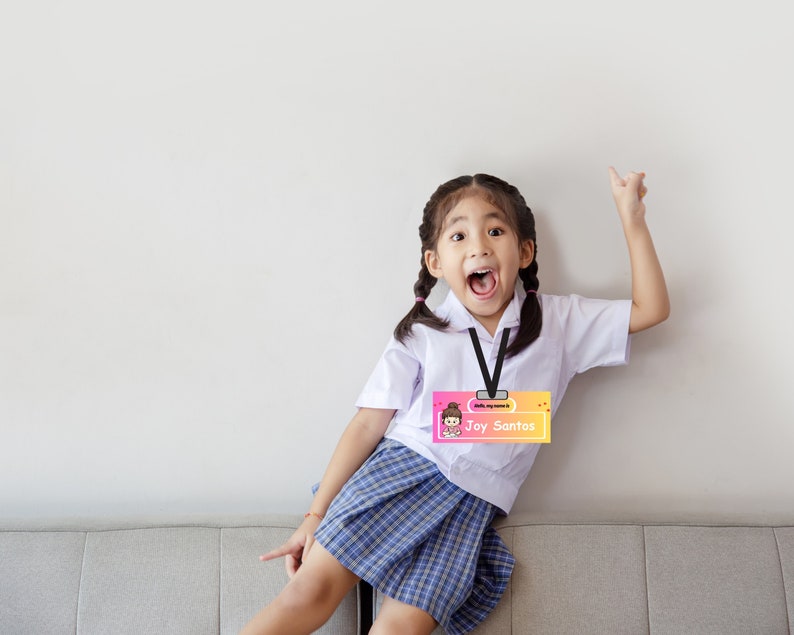 Name Tag for Student , Editable Name Tag for Students, Back to School ...