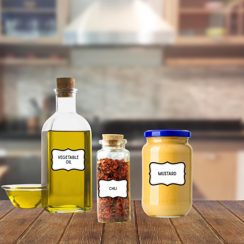 Pantry & Kitchen Labels: Printable DIY Stickers (digital Download) - Etsy