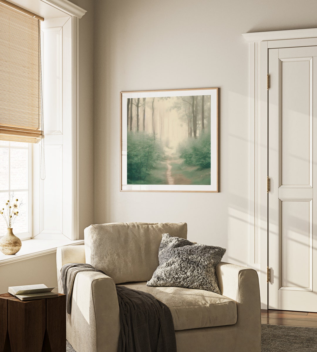 Earthy Forest Path Painting Printable Forest Wall Art - Etsy