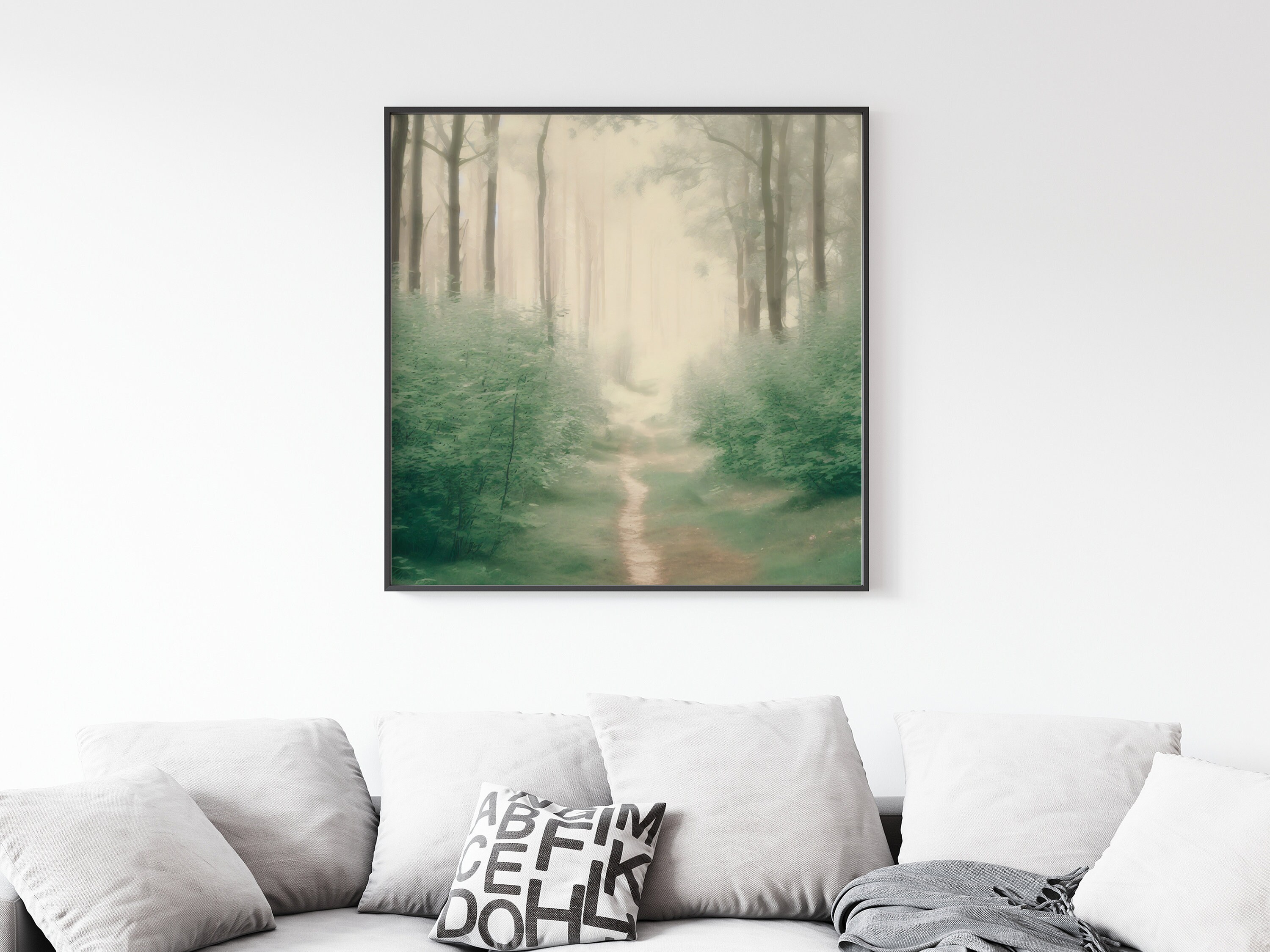 Earthy Forest Path Painting Printable Forest Wall Art - Etsy