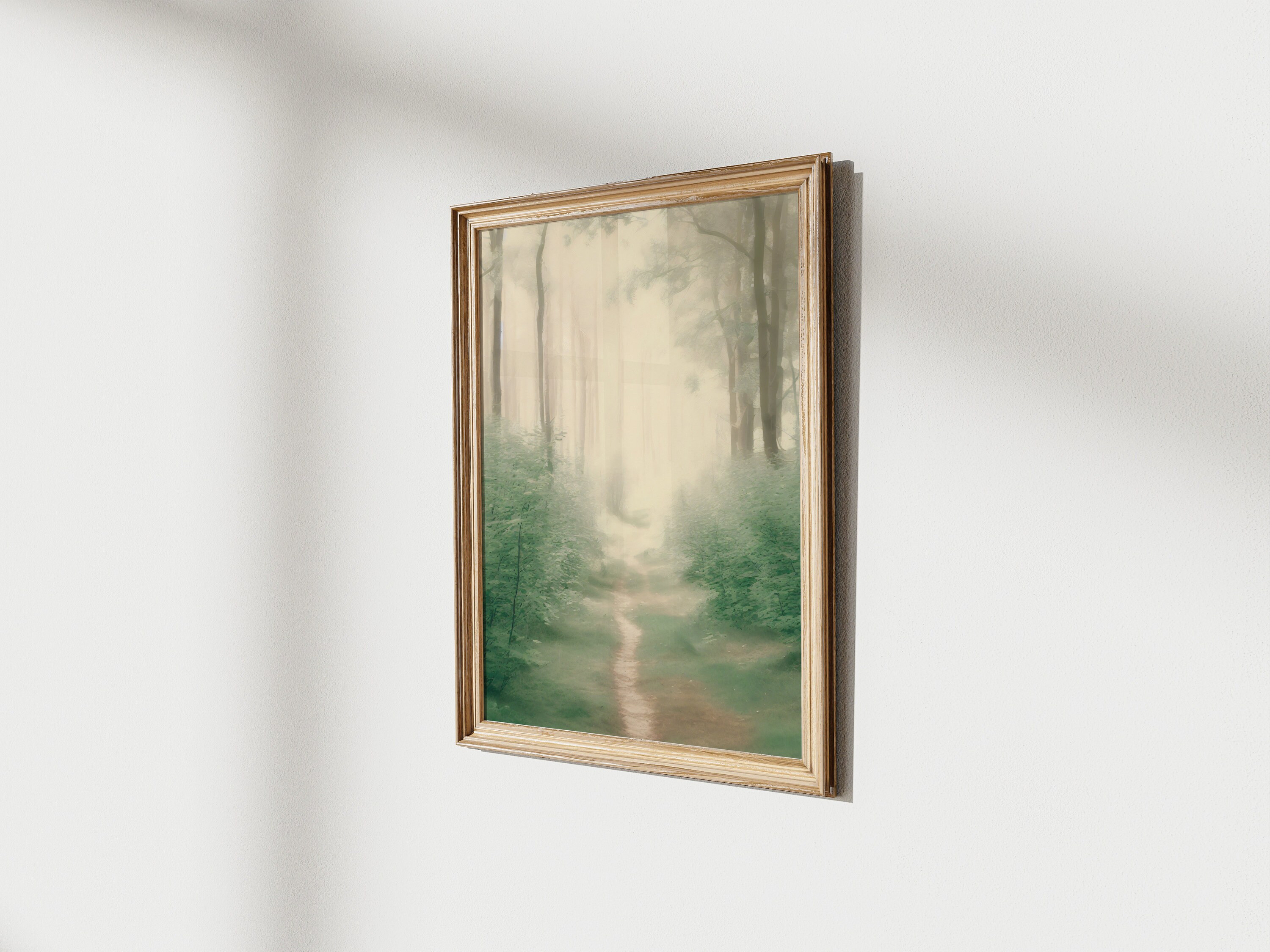 Earthy Forest Path Painting Printable Forest Wall Art - Etsy