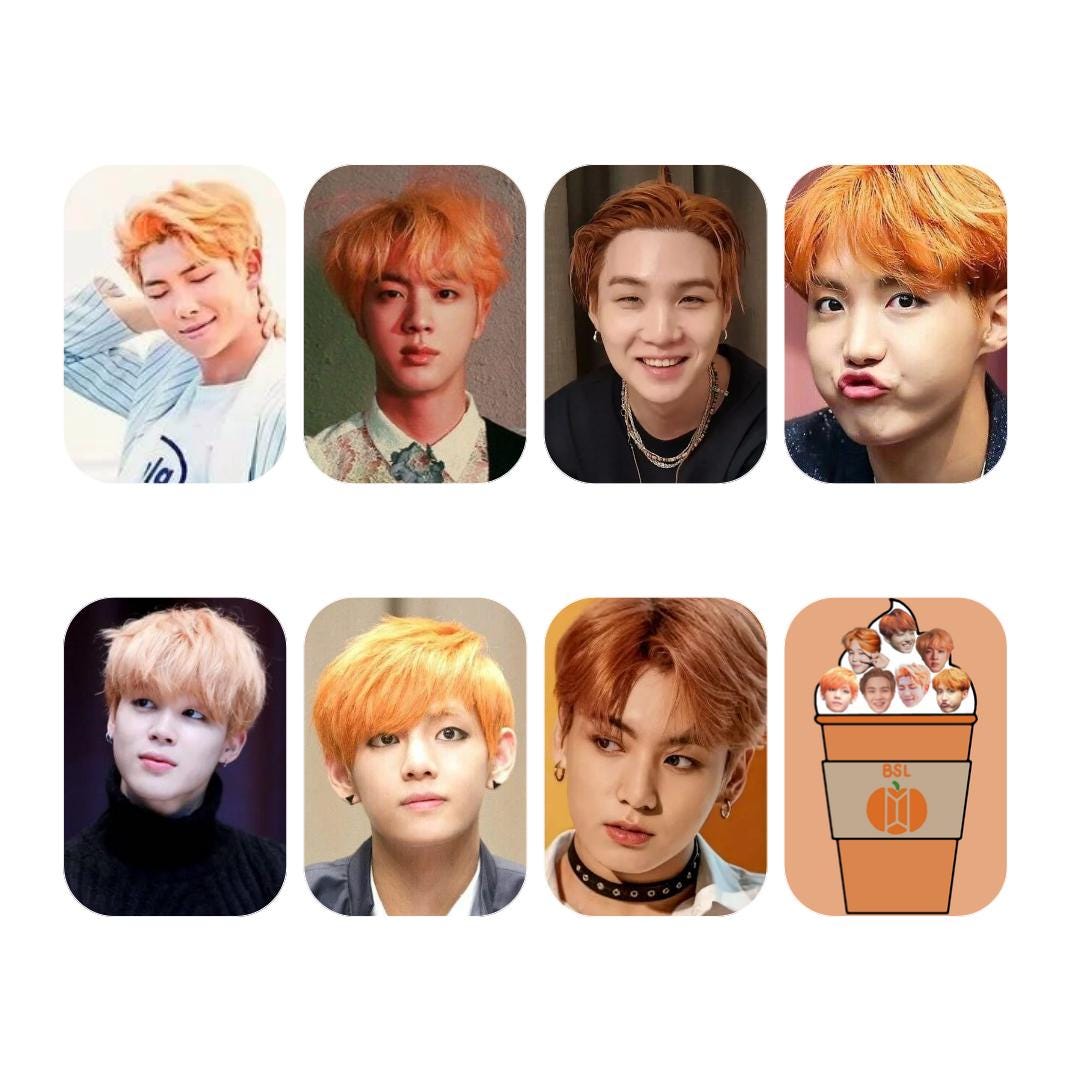Pumpkin Spice Bangtan Fanmade Photocards | BSL BTS Gift for ARMY, Bts ...