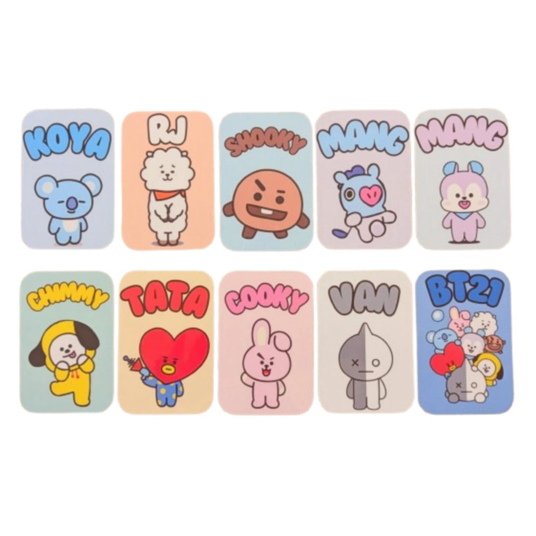 BT21 Fanmade Photocards | BT21 Bias Gift for ARMY, BT21 Photocard Set ...