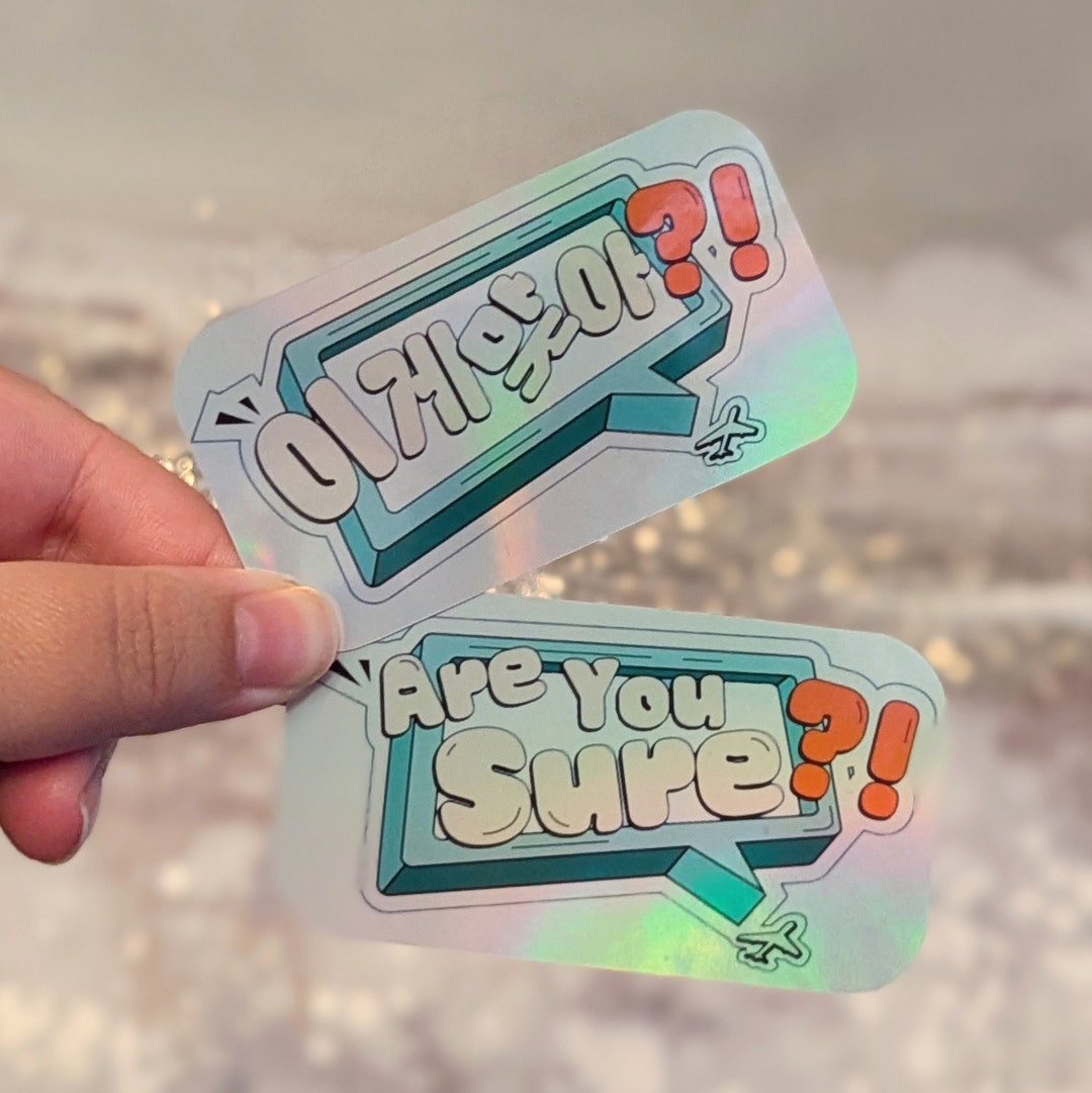 Are You Sure?! Set of Two (2) Stickers | Jungkook Sticker Jimin 이게맞아 ...