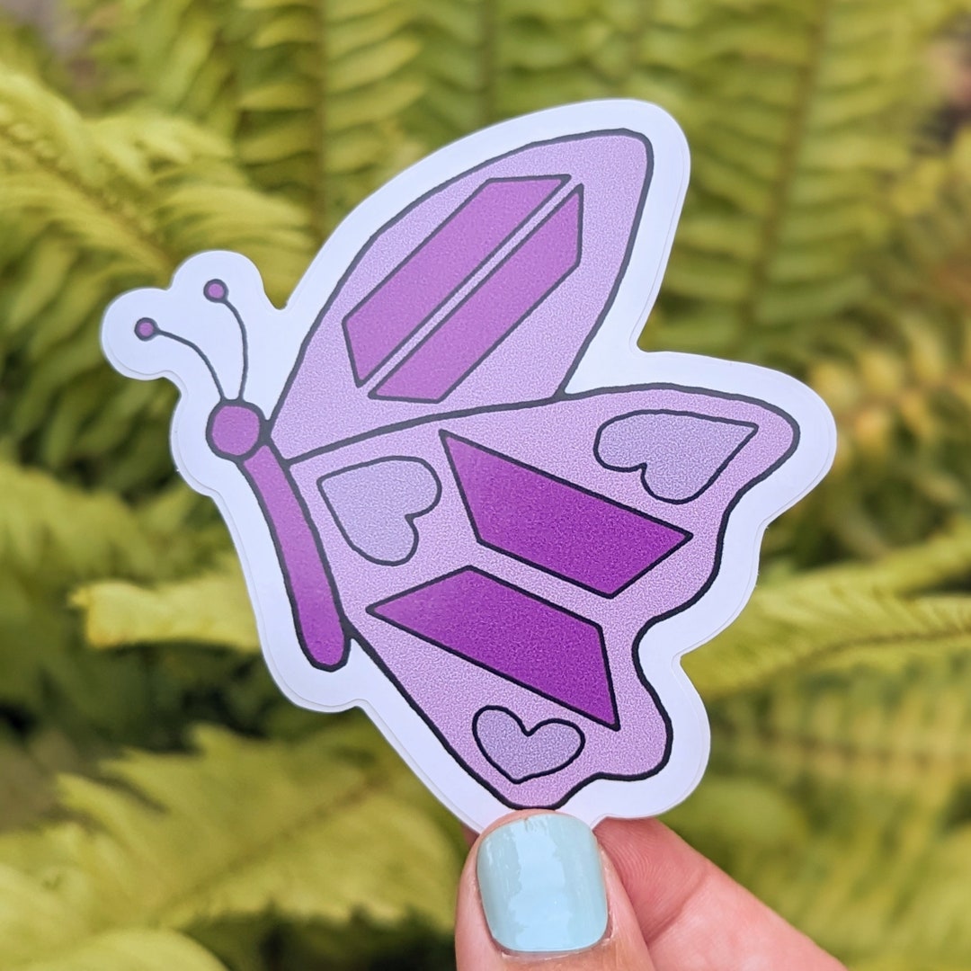 BTS Purple Army Butterfly Sticker Army BTS Vinyl Sticker - Etsy