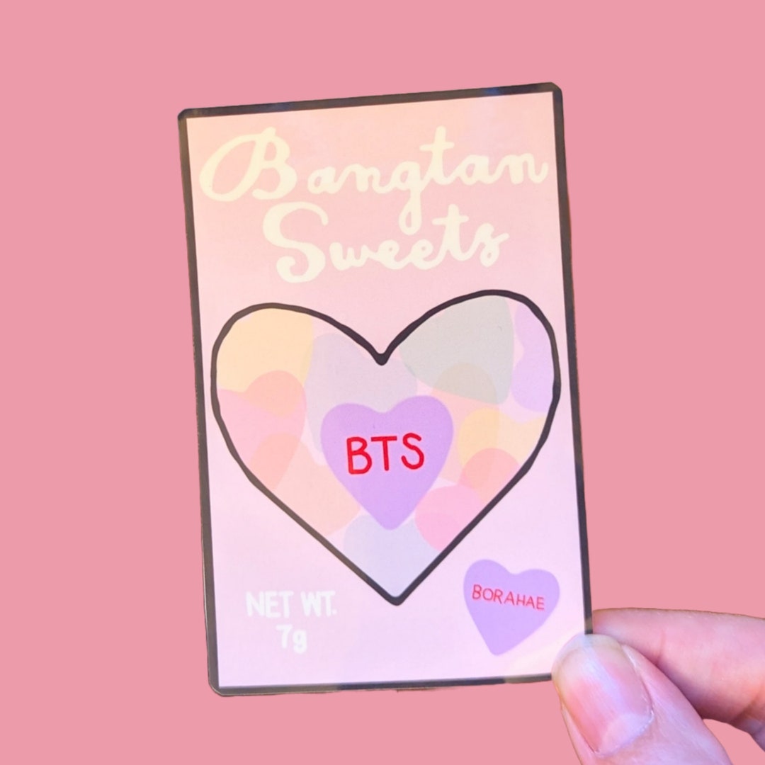BTS Valentine Candy Hearts Sticker Bangtan Sweets BTS Vinyl Sticker ...