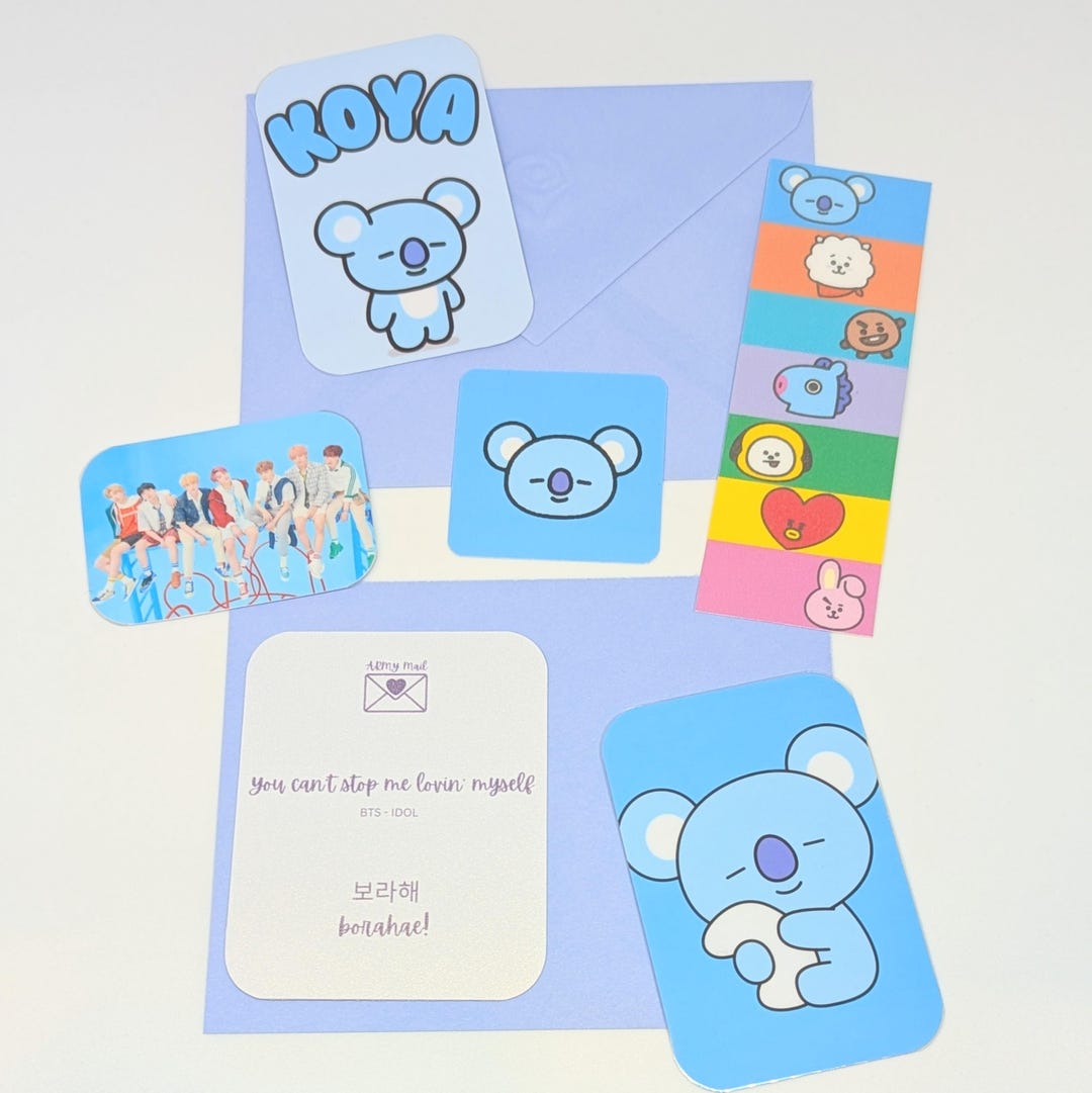 BT21 Koya Army Mail Bias Pack BT21 Happy Mail, Gift for Army, BTS Bias Pack, BT21 Koya Bias Pack ...