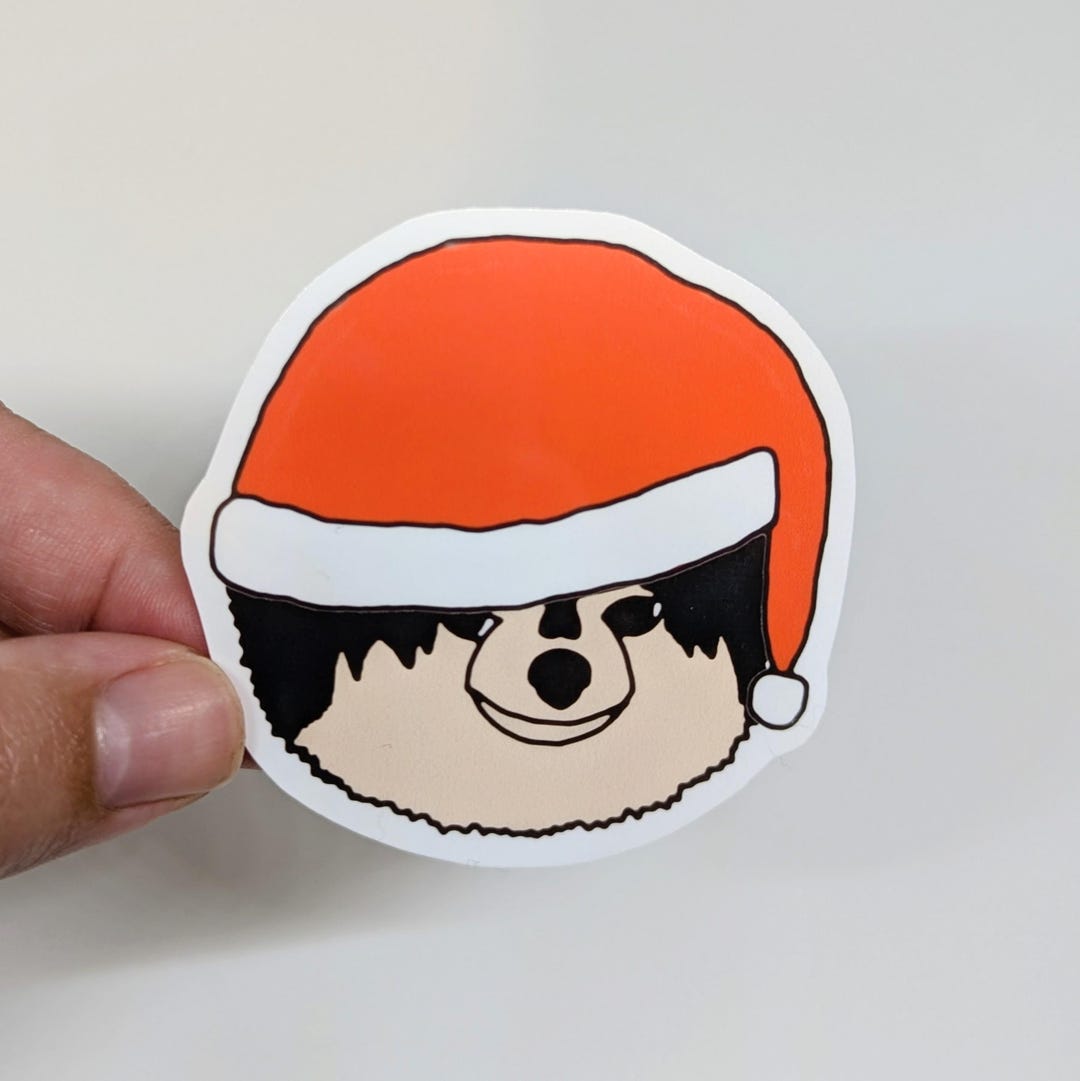 Yeontan Santa Hat Sticker | Taehyung BTS Yeontan Vinyl Sticker, Tannie ...