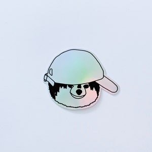 Yeontan V Dog Holographic Sticker | Taehyung BTS Yeontan Vinyl Sticker ...